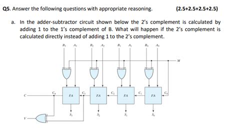 Solved Q5 Answer The Following Questions With Appropriate