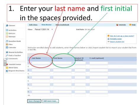 Quia Instructions For Creating An Account Ppt