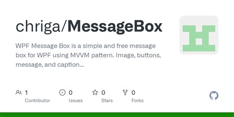 GitHub Chriga MessageBox WPF Message Box Is A Simple And Free