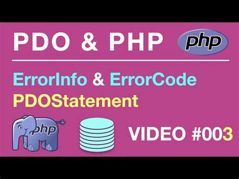 Learn PDO PHP MySQL ErrorInfo ErrorCode PDOStatement Tips From The Self Taught Developer