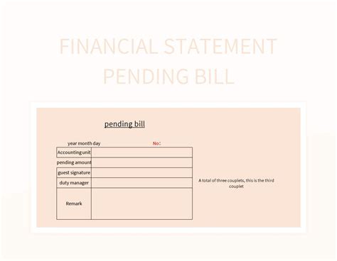 Free Pending Templates For Google Sheets And Microsoft Excel Slidesdocs