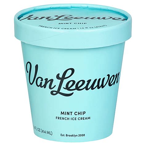 Van Leeuwen French Ice Cream Mint Chip 14 Oz Ice Cream Dagostino