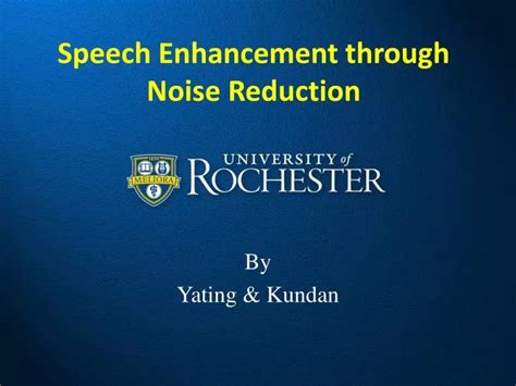 Ppt Speech Enhancement Through Noise Reduction Powerpoint
