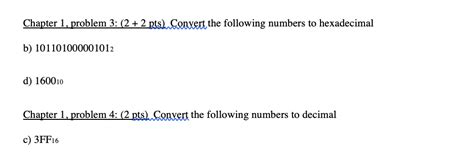 solved chapter 1 problem 3 2 2 pts convert the following