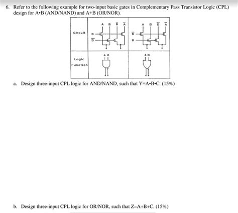 Solved Refer To The Following Example For Two Input Basic