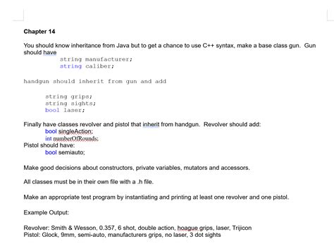 Solved Chapter 14in C You Should Know Inheritance From Java But