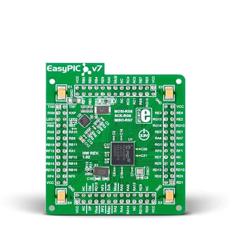 Easypic Fusion V7 Standard 124 Pin Tqfp Card With Pic32mz2048ech Mcu