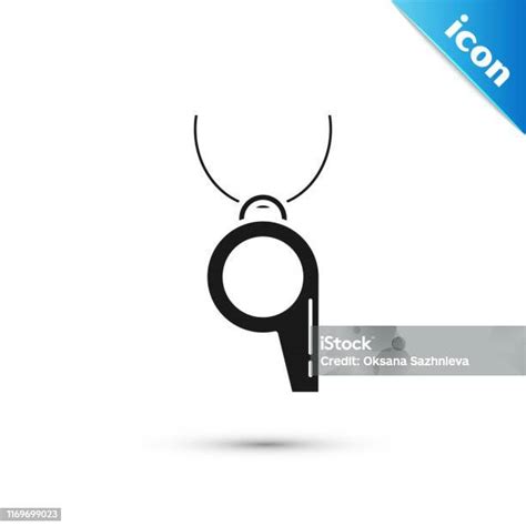 흰색 배경에 격리 된 검은 휘파람 아이콘입니다 심판 기호입니다 피트니스 및 스포츠 표지판 벡터 일러스트레이션 권위에 대한 스톡 벡터 아트 및 기타 이미지 Istock