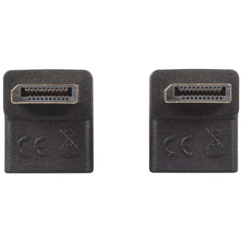 Right Angle Plug To Socket DisplayPort Adaptor Battery Bar