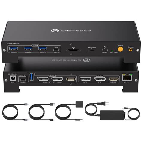CMSTEDCD USB C KVM Docking Station Switch Montors Computers With