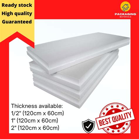 Solid Block Polyfoam Polyboard White 120 X 60cm Thick 1 2 1 2 Shopee Malaysia