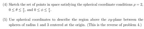 Solved Sketch The Set Of Points In Space Satisfying The Chegg