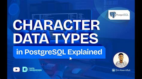 Character Datatype In Postgresql Youtube