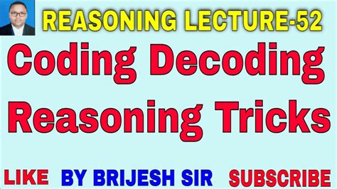 Coding Decoding Reasoning Trickscoding Decoding Reasoningcoding