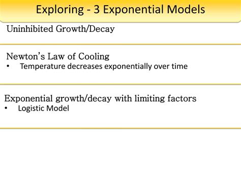 Ppt 48 Exponential And Logarithmic Models Powerpoint Presentation Free Download Id2609063