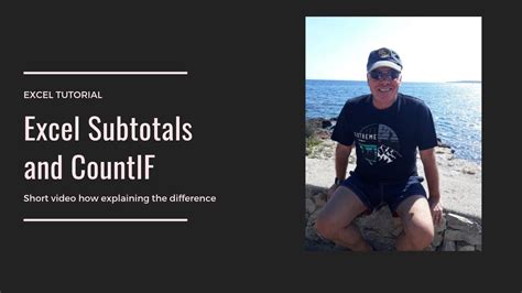 Subtotals And The CountIF Functions In Excel YouTube