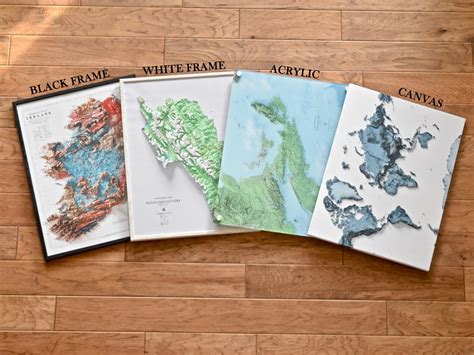 Eritrea Shaded Relief Map Natural Topography Etsy