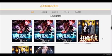 java计算机毕业设计小说阅读网站系统（附源码、数据库） java小说网站设计 csdn博客