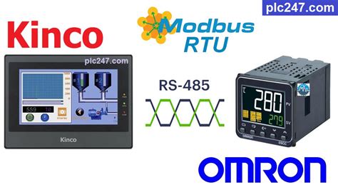 HMI Kinco Modbus RTU Omron E5CC Tutorial Plc247 Com