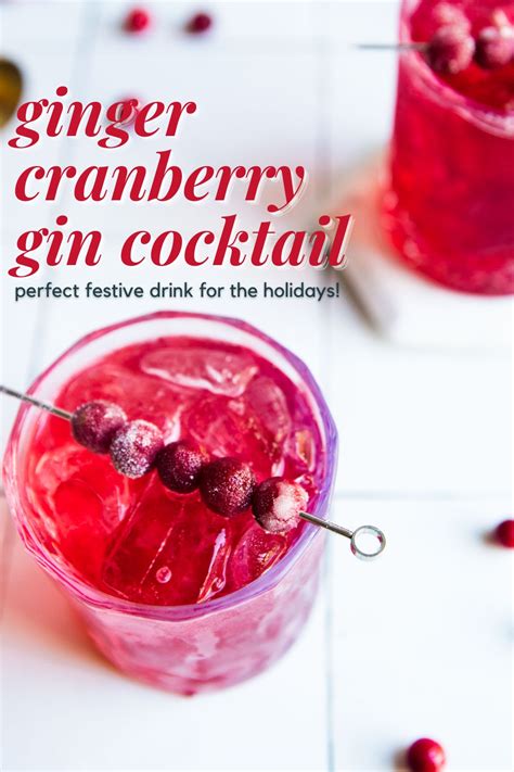 Ginger And Cranberry Gin Cocktail
