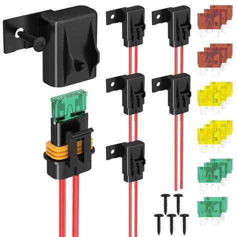 6 Piece Inline Fuse Holder 12 Awg Atc Ato Fuse Holder With 18 Piece Car Fuse Shop Today Get