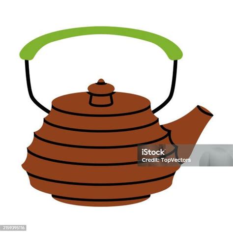 향기로운 차 양조 와 뜨거운 음료 에서 세라믹 와 손잡이 벡터 일러스트 개념에 대한 스톡 벡터 아트 및 기타 이미지 개념