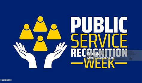 공공 서비스 인식 주간 배경 배너 또는 포스터 디자인 템플릿 매년 5 월에 관찰됩니다 휴일 개념 모든 템플릿 카드 포스터 플래카드 템플릿에 사용할 수 있습니다 0명에 대한