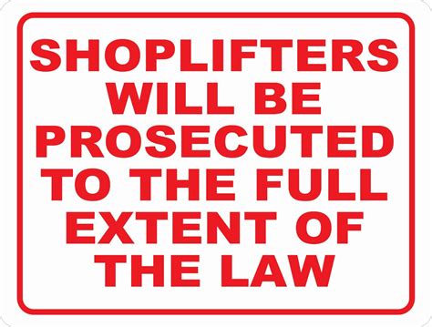 Free Printable Shoplifting Signs Free Printable