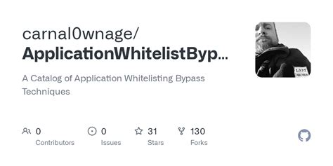 github carnal0wnage applicationwhitelistbypasstechniques a catalog