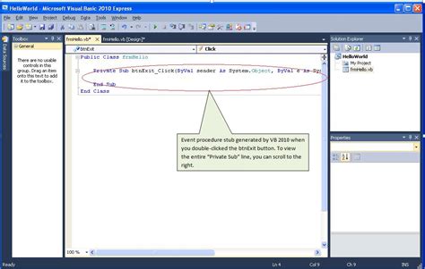 creating hello world