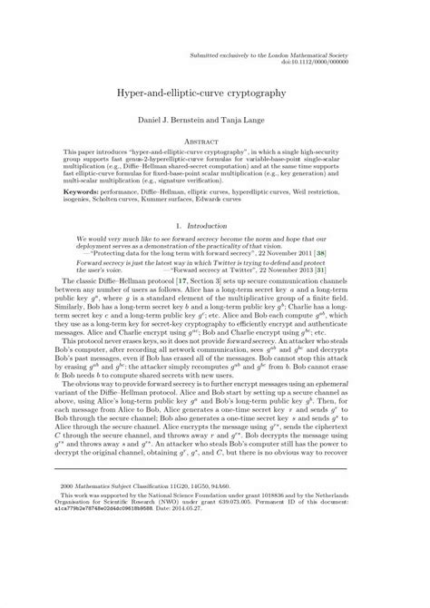 Pdf Hyper And Elliptic Curve Cryptography Dokumen Tips