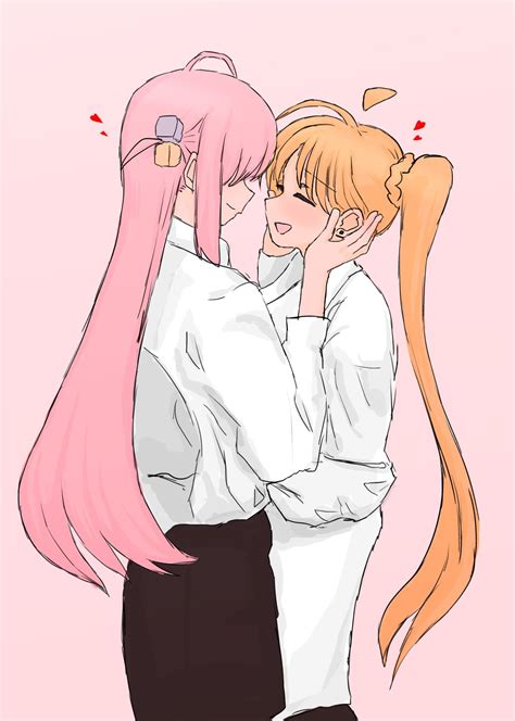 Gotoh Hitori And Ijichi Nijika Bocchi The Rock Drawn By Mentos Pepsi Danbooru