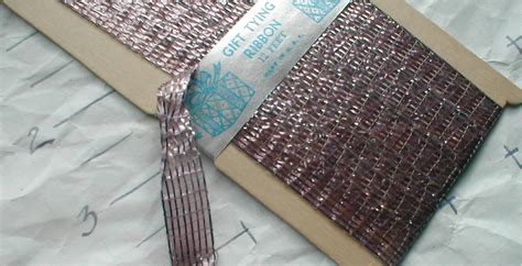 Vintage Tinsel Ribbon Dusty Pink And Silver 4 Yds Half Inch Wide