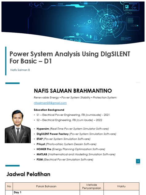 Power System Analysis Using Digsilent Powerfactory For Basic D1 Pdf