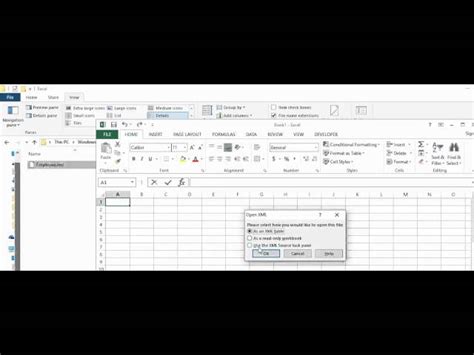فیلم آموزشی Microsoft Excel 365 نحوه باز کردن فایل Xml به عنوان جدول