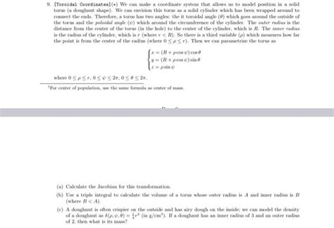 9 Toroidal Coordinates ∗ We Can Make A