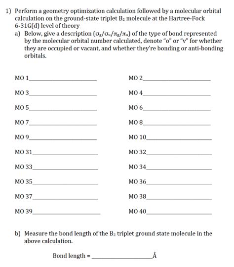 1 Perform A Geometry Optimization Calculation