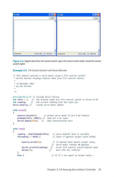Arduino Ch3 Tilt Sensing Servo Motor Controller Pdf