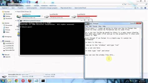 How To Format A Pendrive Using Cmd Youtube