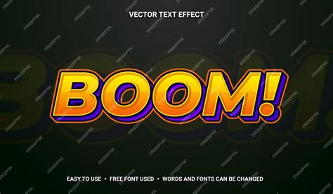 Premium Vector | Boom editable vector text effect