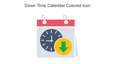 Down Time Calendar Colored Icon In Powerpoint Pptx Png And Editable Eps