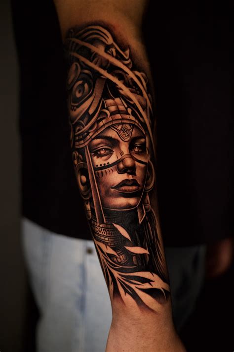 Aztec Girl Tattoo Chicano Art