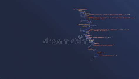 source code written in programming language on dark blue background