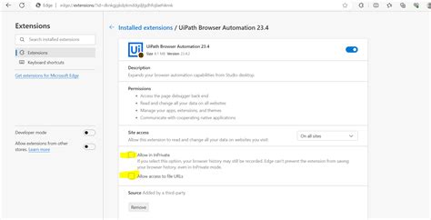 Edge Extension Not Working In Incognito Mode Activities Uipath Community Forum