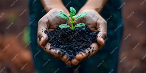 Premium Photo Embracing Biochar Compost For Sustainable Agriculture
