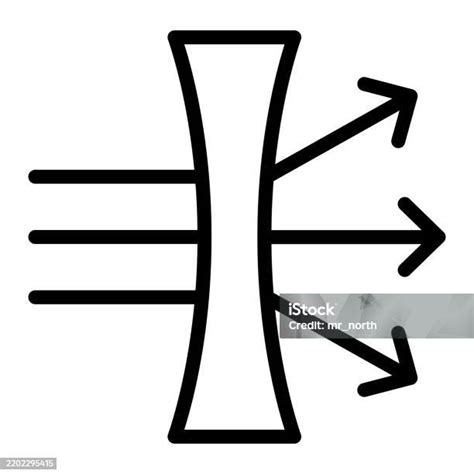 렌즈 이론 아이콘은 얇은 선 스타일 벡터 일러스트 레이 션 그래픽 디자인에서 0명에 대한 스톡 벡터 아트 및 기타 이미지 0명 고립 색상 과학 Istock