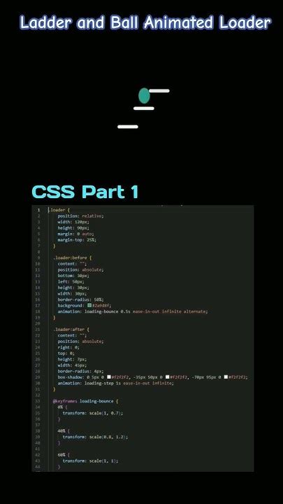 Ladder and Ball Bounce Animated Loader | Animated Loader using HTML and ...