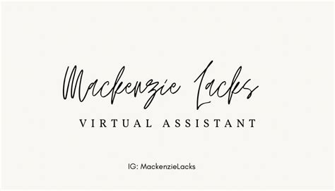 Virtual Assistant Mackenzie Lacks