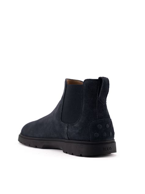 Tods Suede Boots With Rubber Nubs Bluexxm59k0hg40re0u805