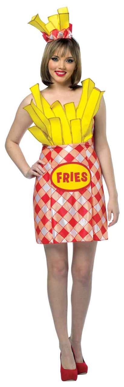 French Fries Dress Adult Costume Thepartyworks